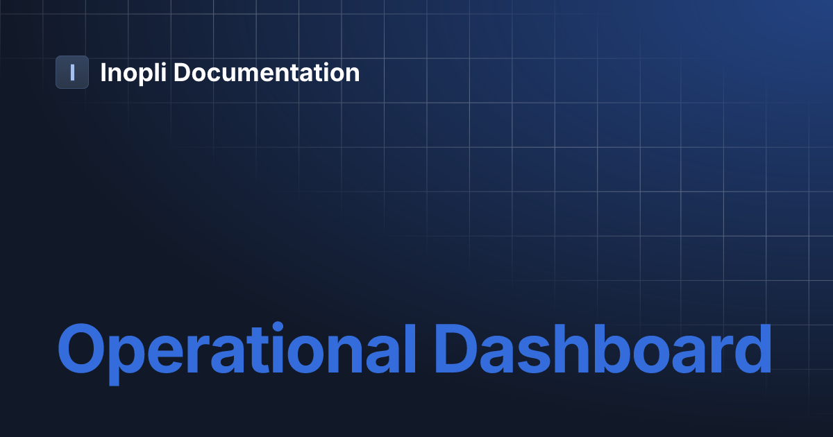 Operational Dashboard | Inopli Documentation